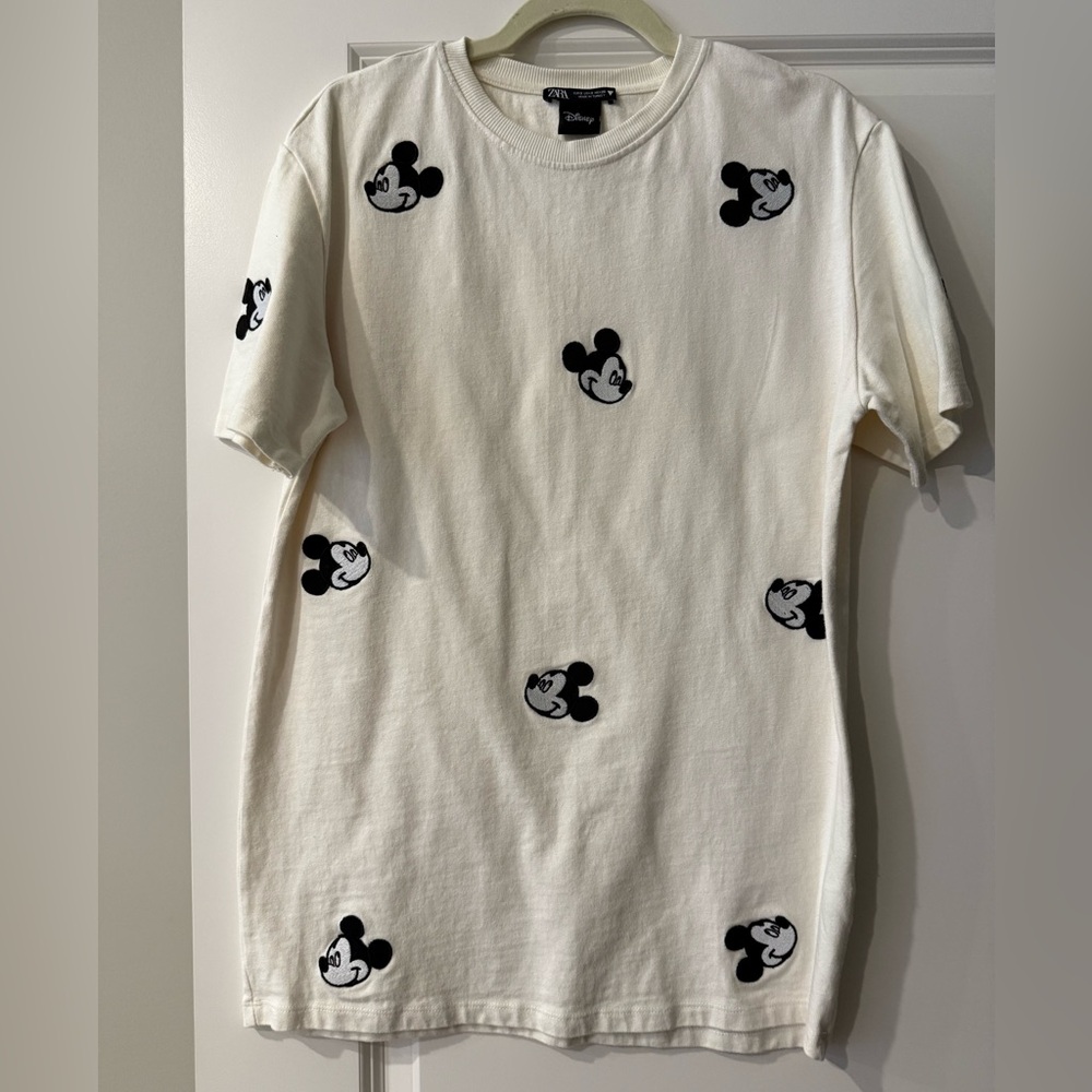Zara Disney With Mickey Mouse Print Dress Size S - Gem